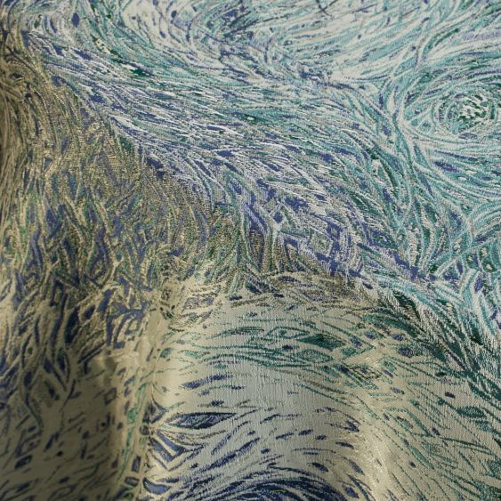 Van Gogh Blue Reversible Print – Party Rental Ltd. Linen Swatches